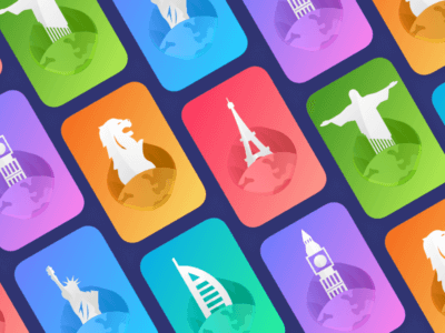 36 Cards for Flowcharts PSD